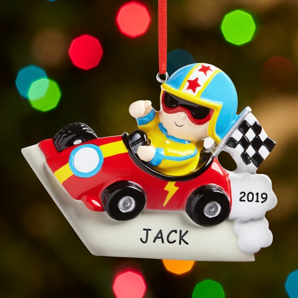 Vroom Vroom Race Car Driver Ornament