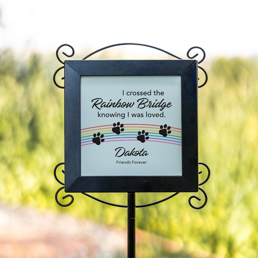 Rainbow Bridge Personalized Garden Stake | Legacy Lane