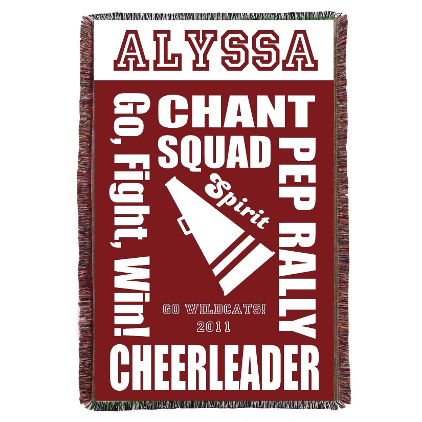 School Colors Throw - Cheerleading | Personal Creations