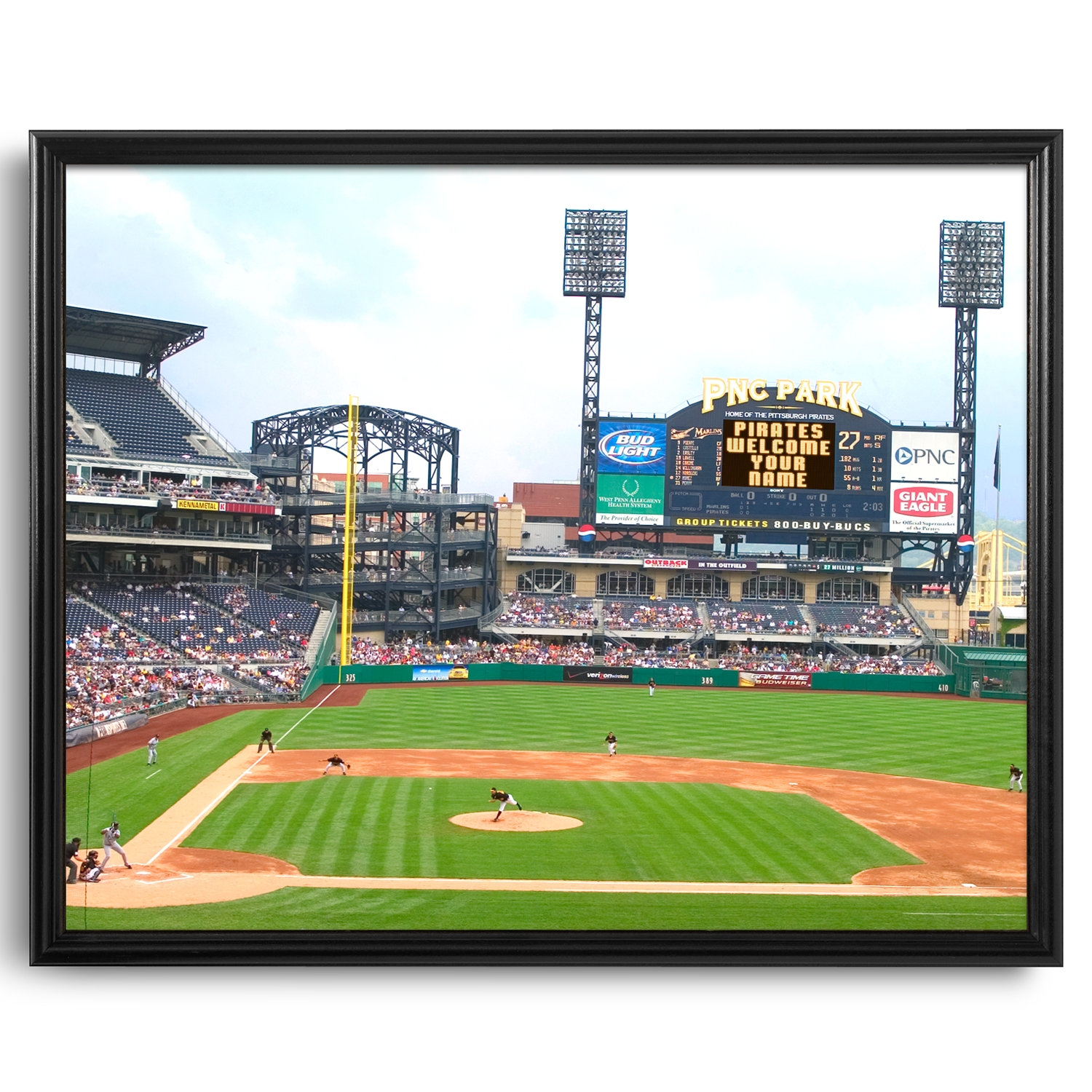 MLB Scoreboard Pittsburgh Pirates 11x14 Canvas | Personal Creations