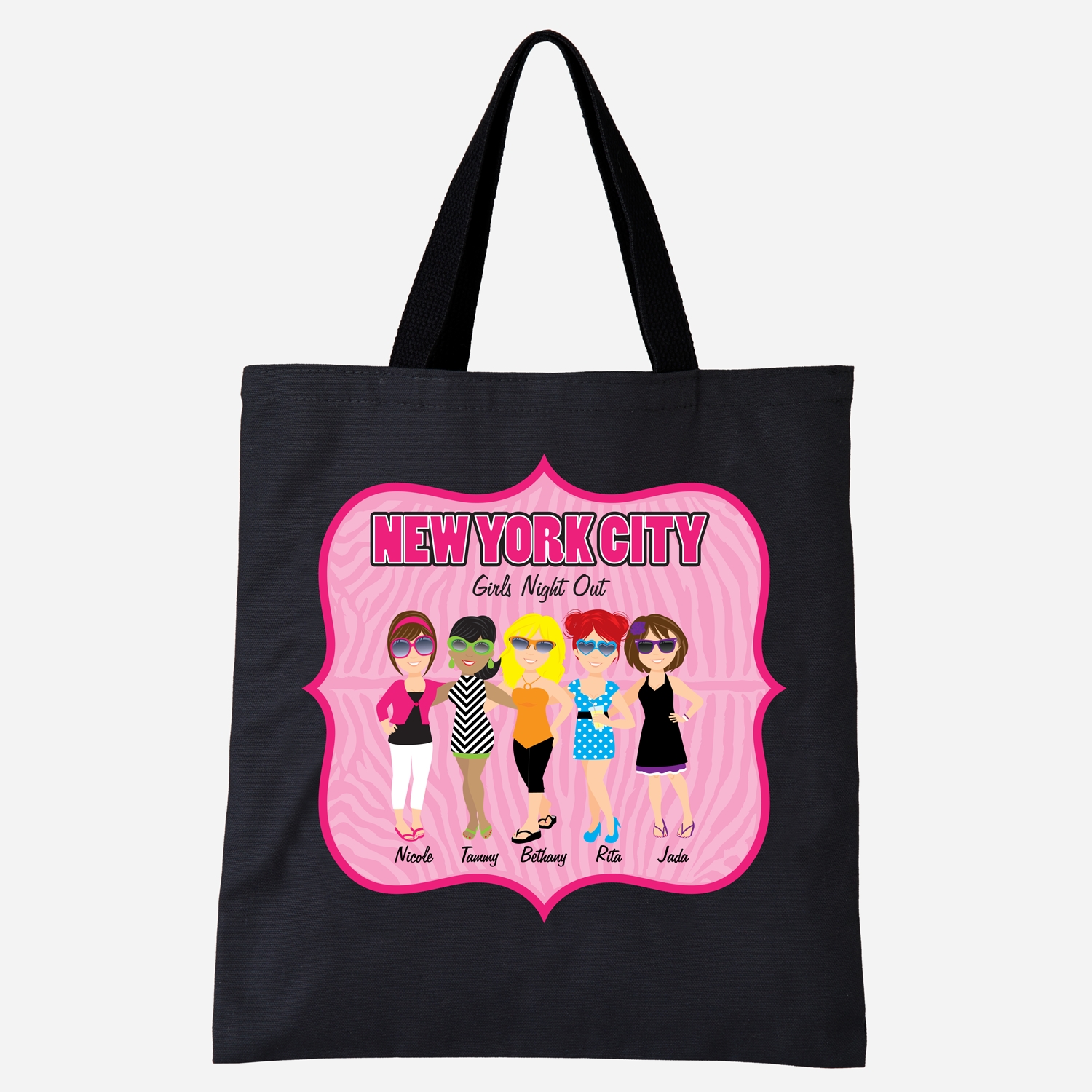 Girls Trip Tote - 5 Girls at Gifts.com