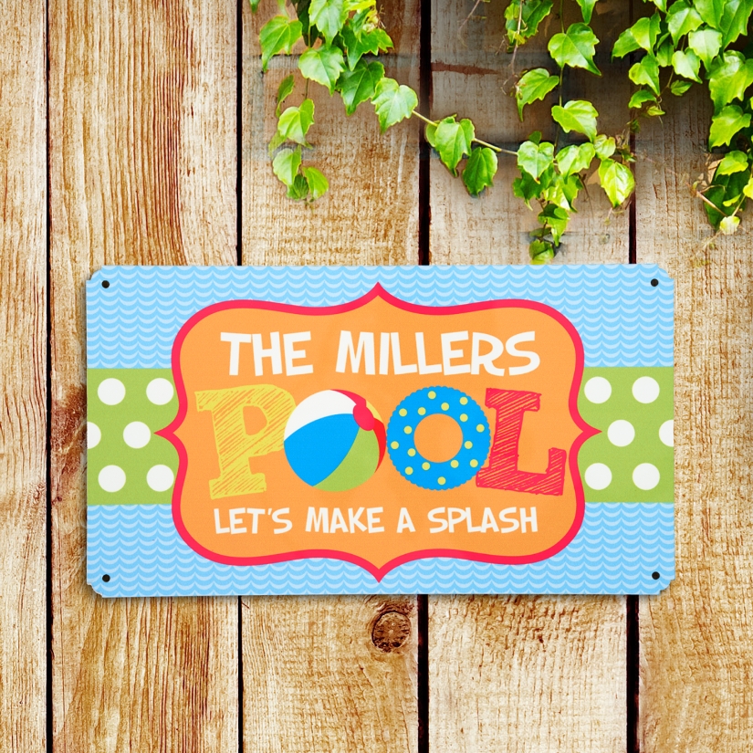 Pool Fun Metal Sign | Personal Creations