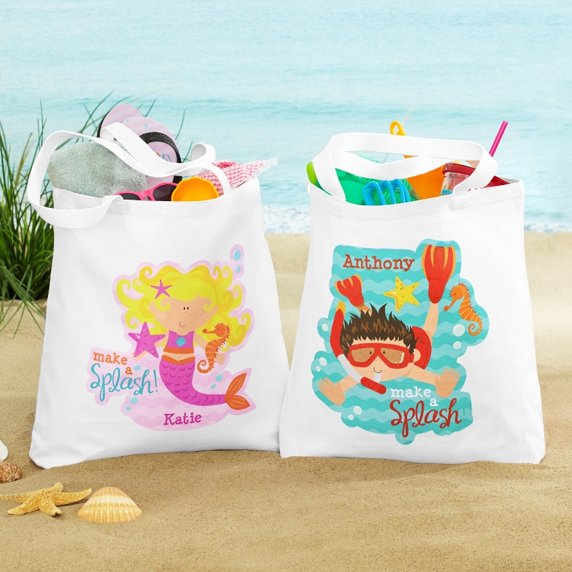 Big Wave Personalized Beach Tote Bag at Gifts.com