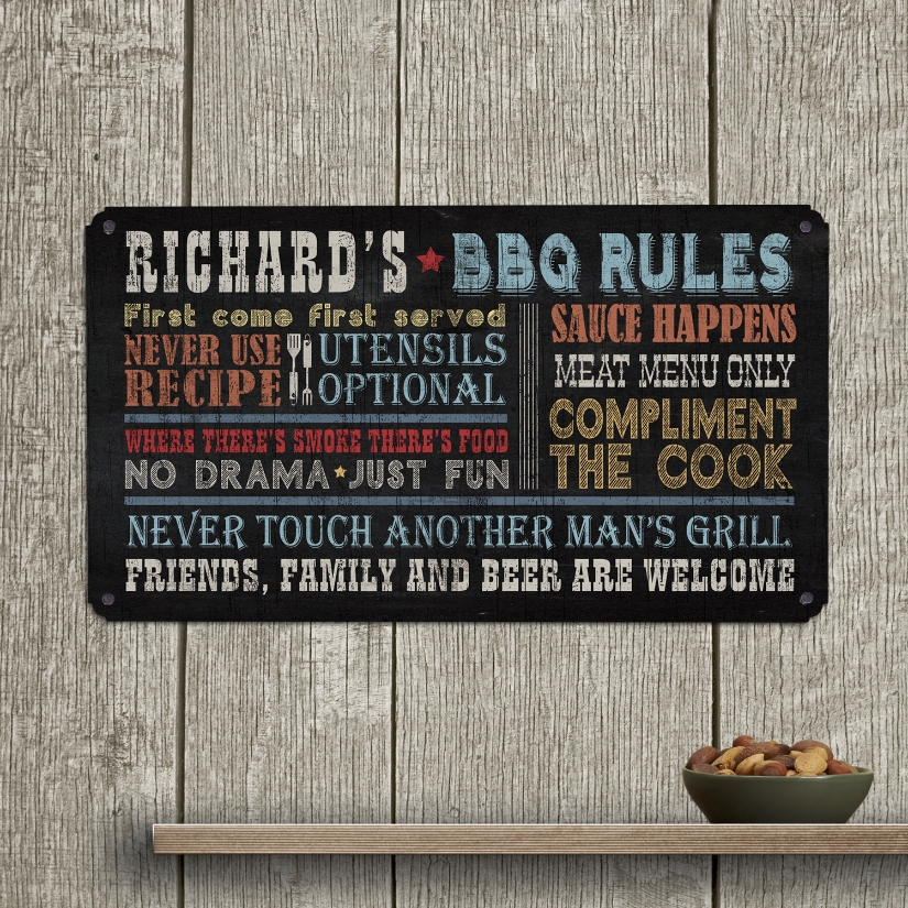 Rules for Great Grilling Metal Sign | Personal Creations