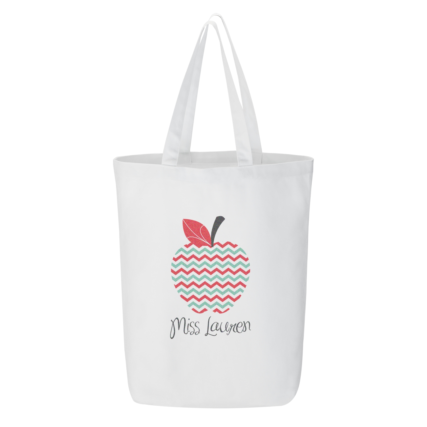 Chevron Apple Tote Bag | Personal Creations