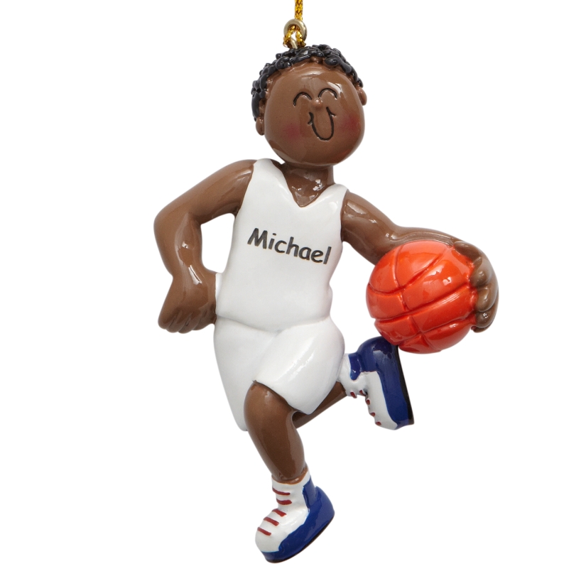 Basketball Player Ornament-Male-African American at Gifts.com