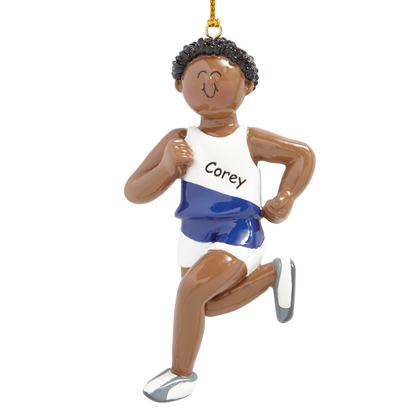 Runner Ornament-Male-African American at Gifts.com