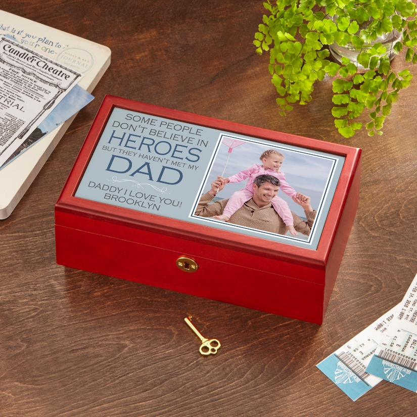 My Greatest Hero Personalized Photo Memory Box at Gifts.com