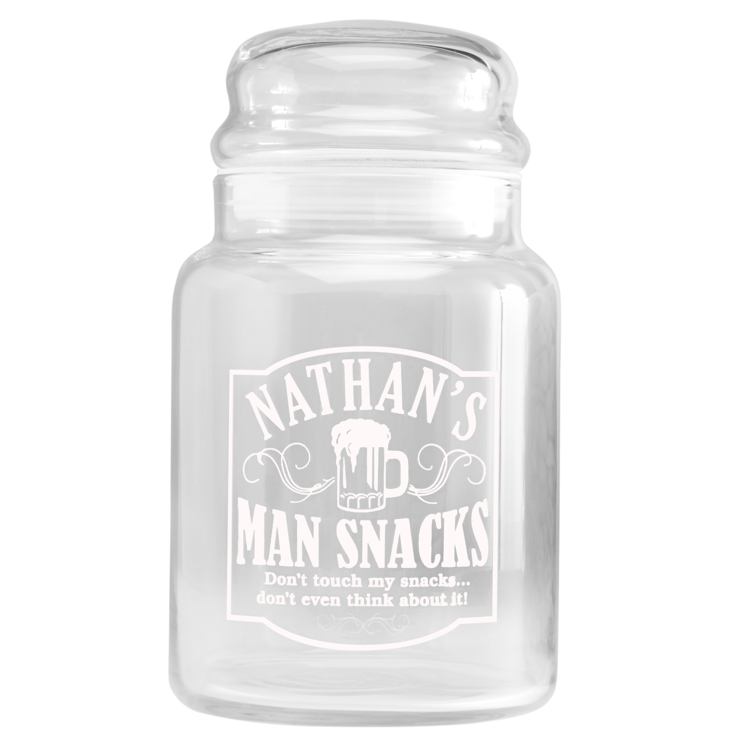 Man Snacks Treat Jar at Gifts.com
