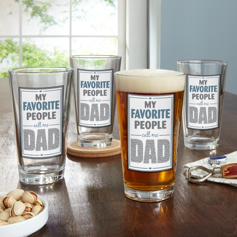 My Beloved Family Personalized Pint Beer Glass at Gifts.com