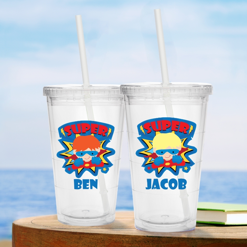 Heroic Superhero Personalized Tumbler at Gifts.com