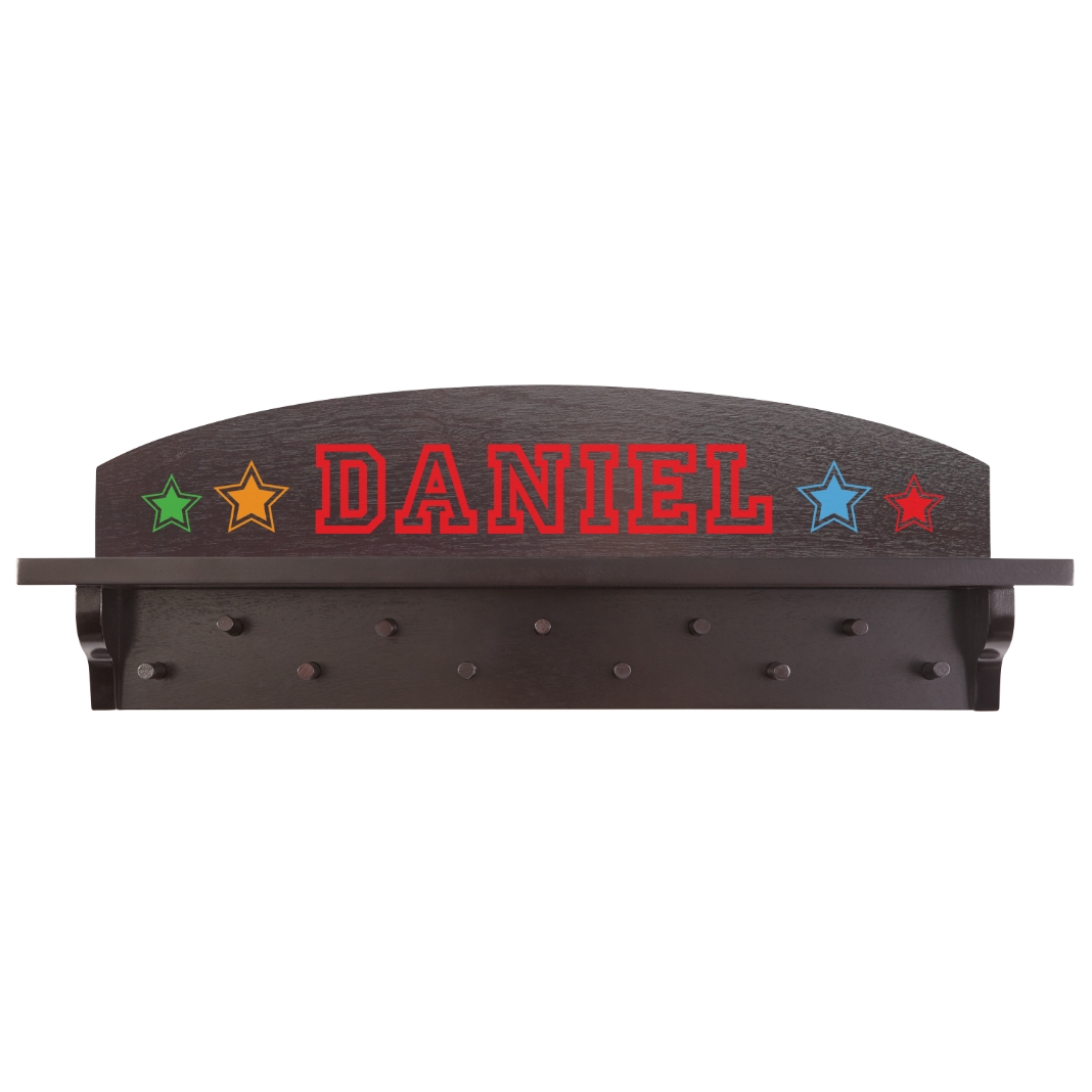 Trophy & Medal Display - Espresso - Red | Personal Creations