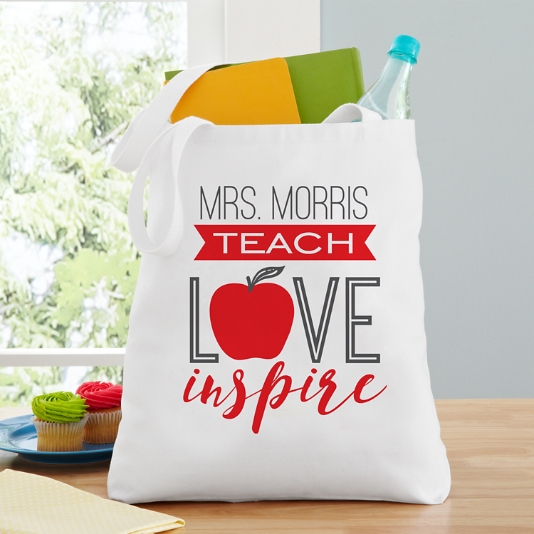 Teach, Love, Inspire Tote Bag | Personal Creations