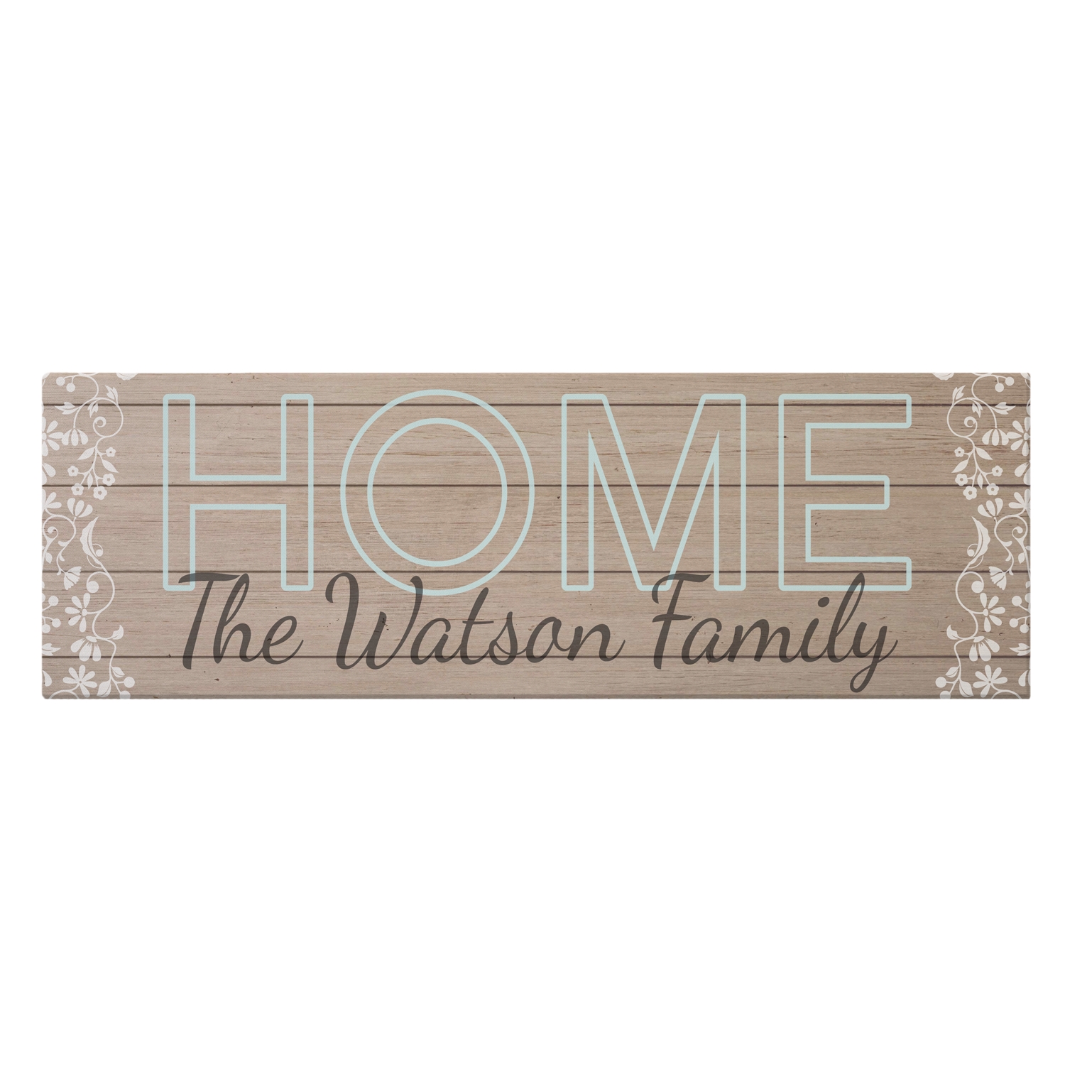 Wooden Home Sign Canvas - Tan | Personal Creations