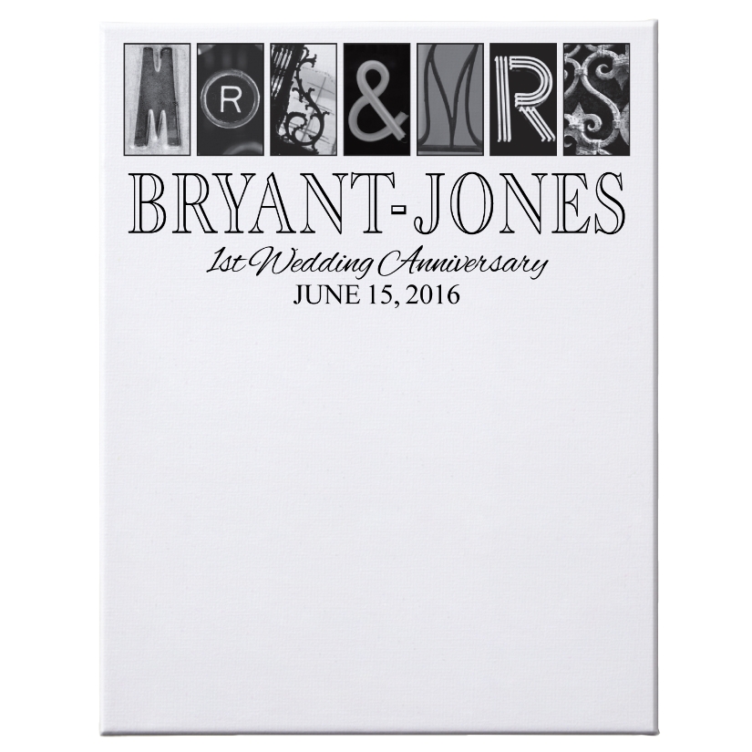 Architectural Anniversary Autograph Canvas - 16x20 - Mrs. & Mrs. at ...