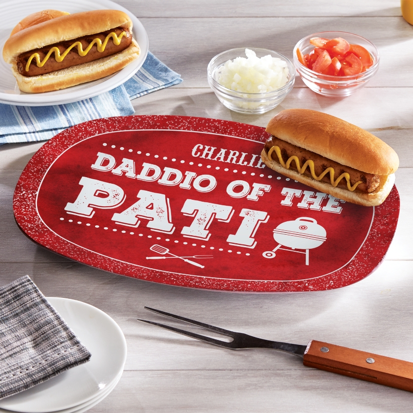 Patio King Personalized BBQ Serving Platter at Gifts.com
