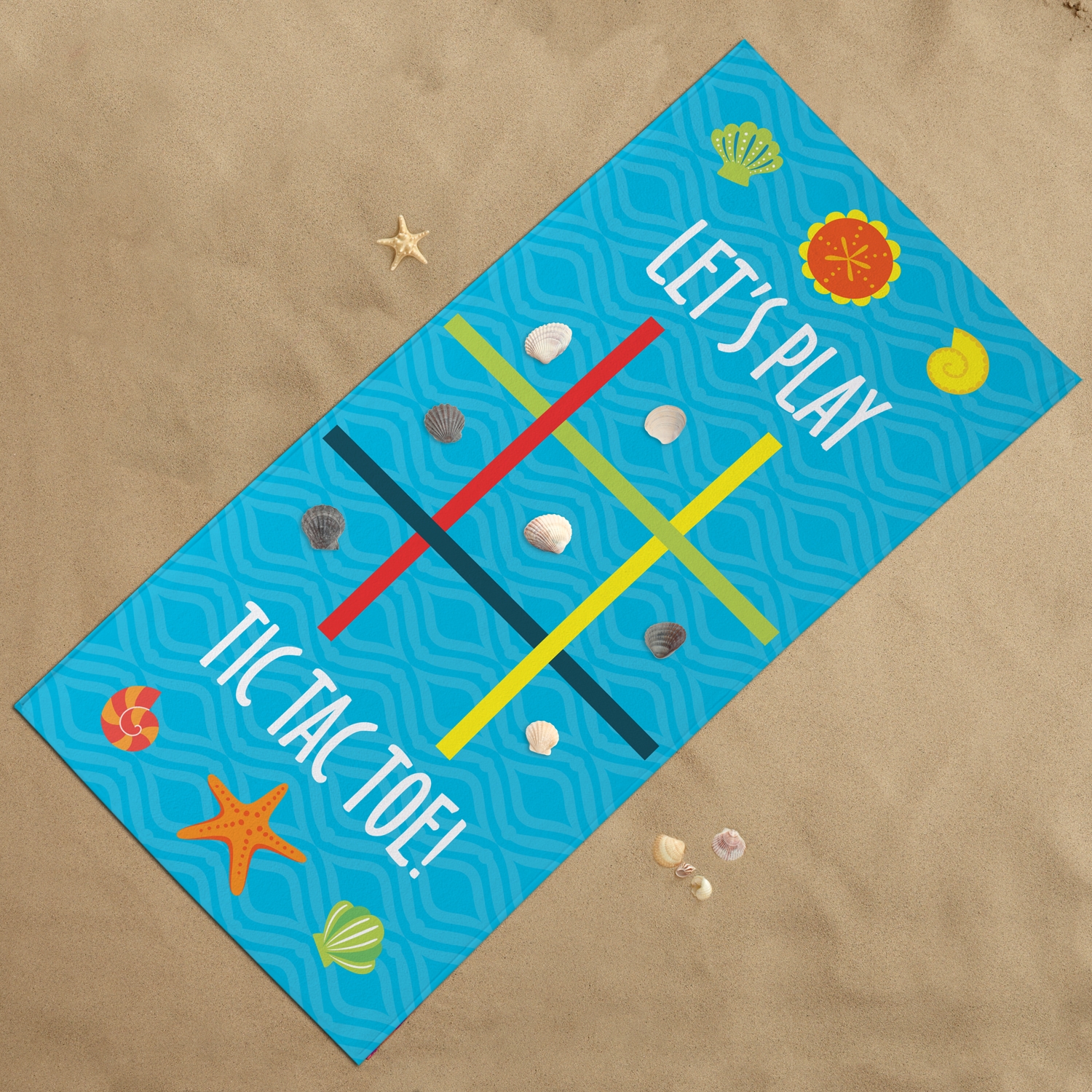 Tic Tac Toe Beach Towel | Personal Creations