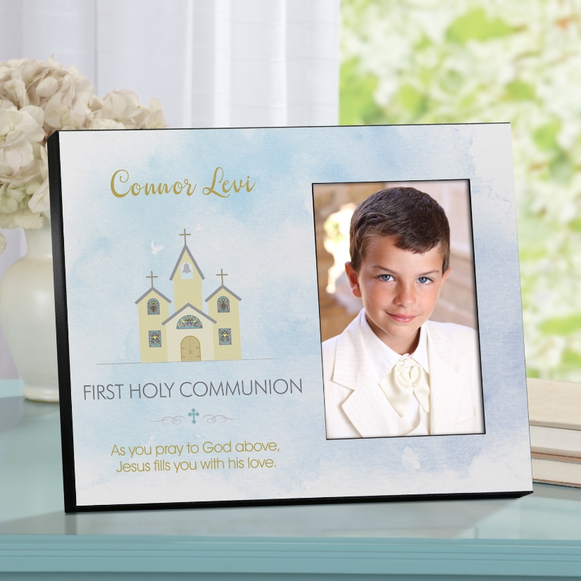 Little Chapel First Holy Personalized Communion Photo Frame at Gifts.com