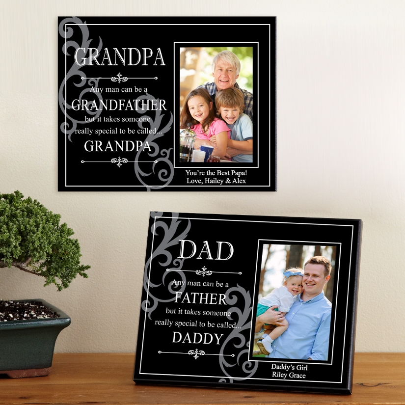 Cherished Moments Grandpa/Dad Personalized Photo Frame at Gifts.com