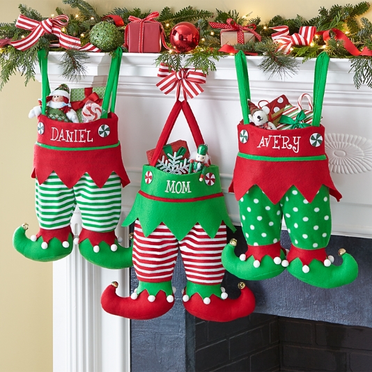 Jingle Bell Elf Pants Personalized Stocking | Personal Creations