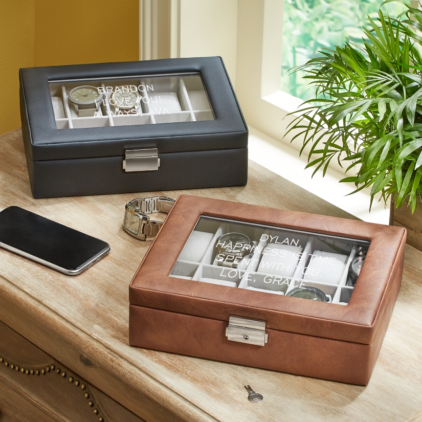 Timeless Elegance Personalized Watch Box at Gifts.com