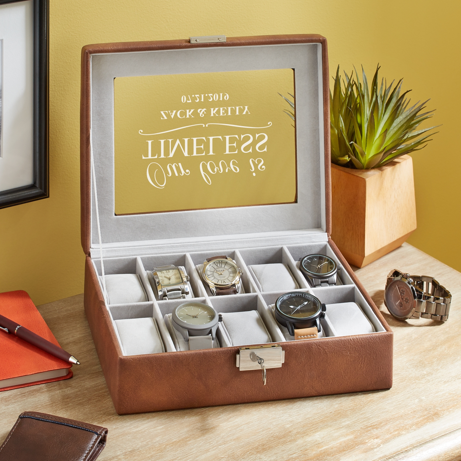 Timeless Love Personalized Watch Box at Gifts.com