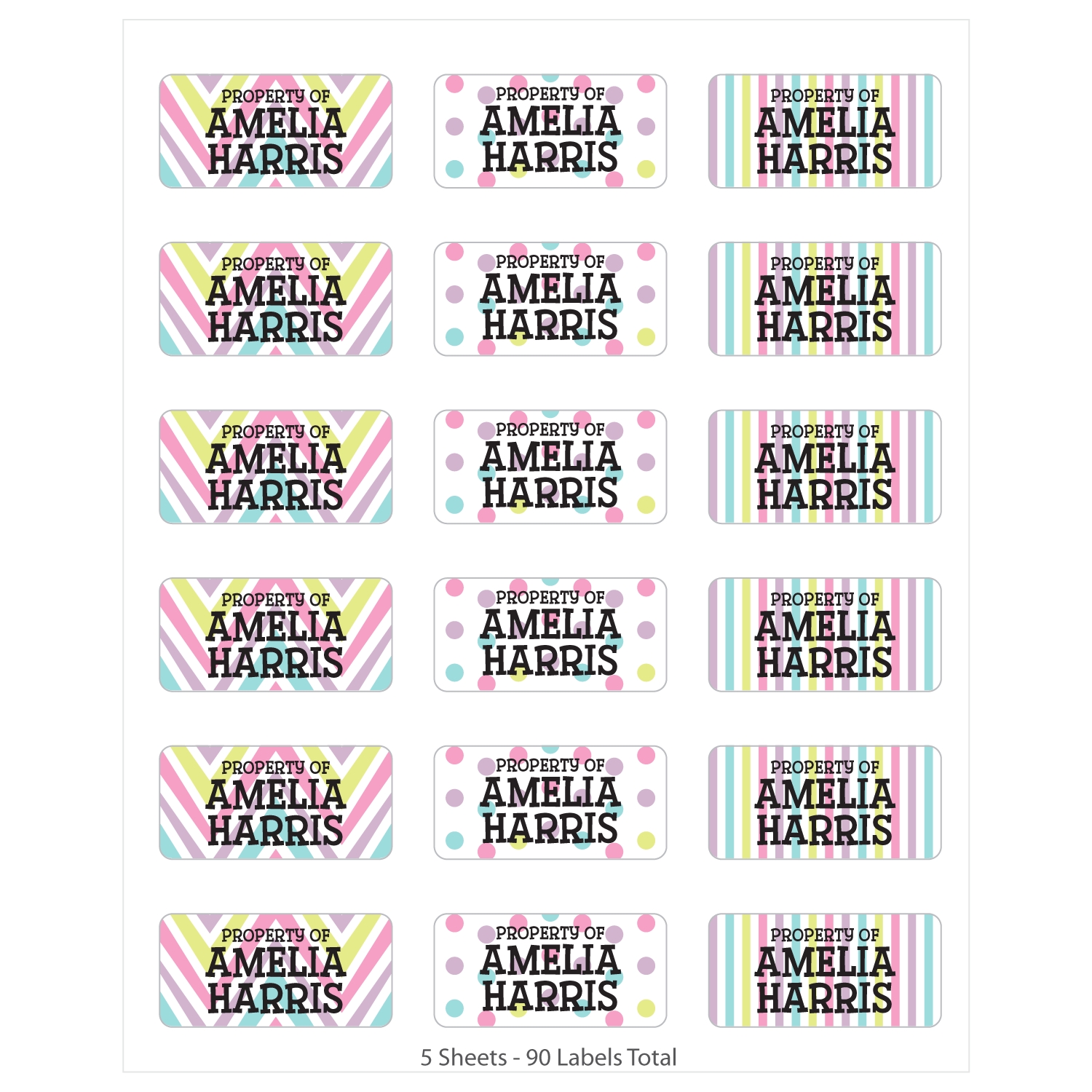 Kids Property Labels | Personal Creations