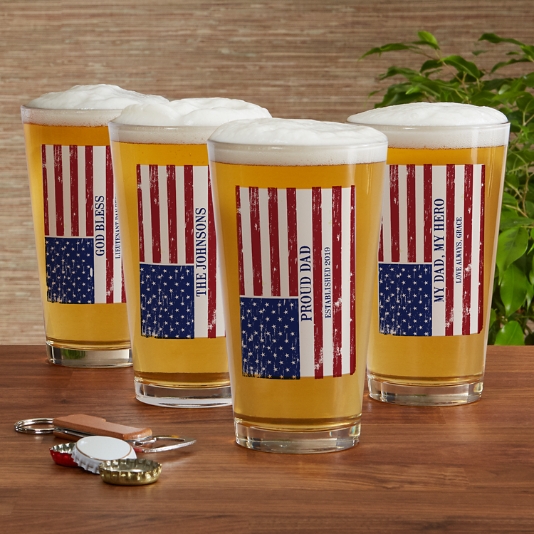 All American Pint Beer Glass | Personal Creations