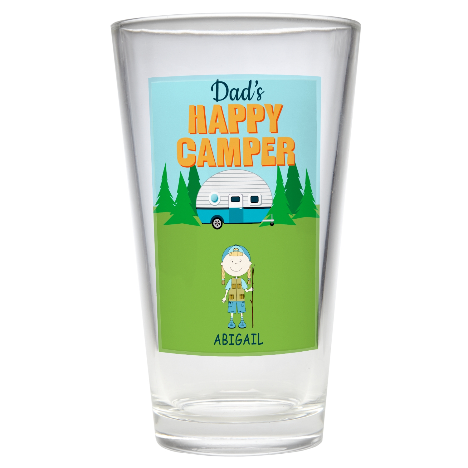 Happy Campers Pint Beer Glass | Personal Creations