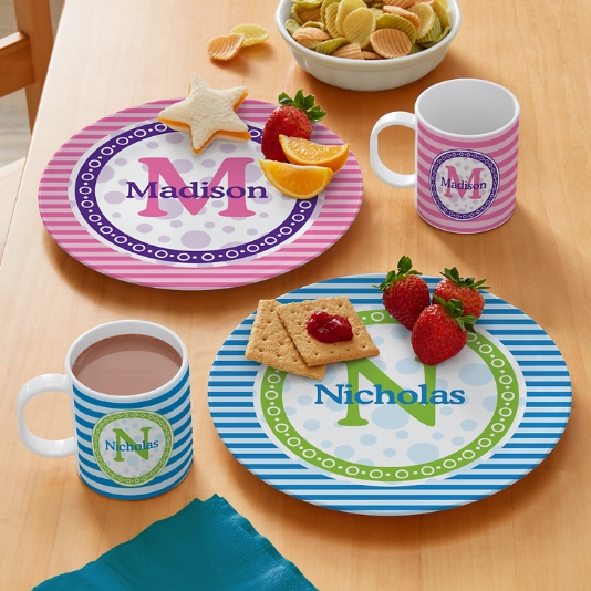 Pattern Initial Personalized Tableware | Personal Creations