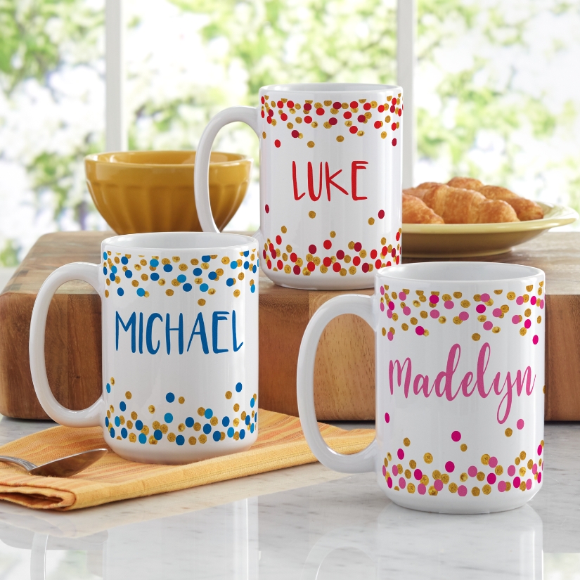 Celebration Personalized Name Mug at Gifts.com
