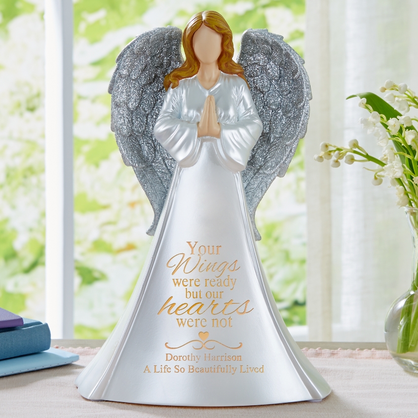 Wings Of Love Memorial Lighted Angel | Personal Creations