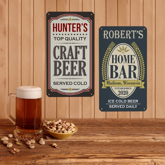 Rustic Metal Bar Signs | Personal Creations