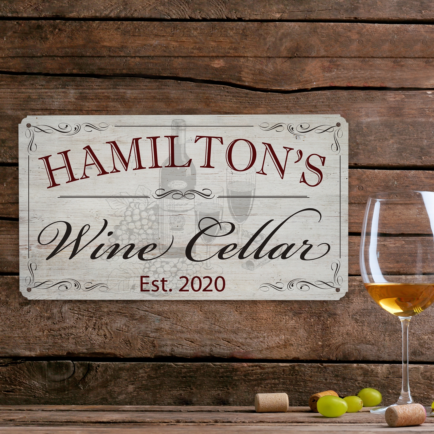 Rustic Metal Wine Signs | Personal Creations