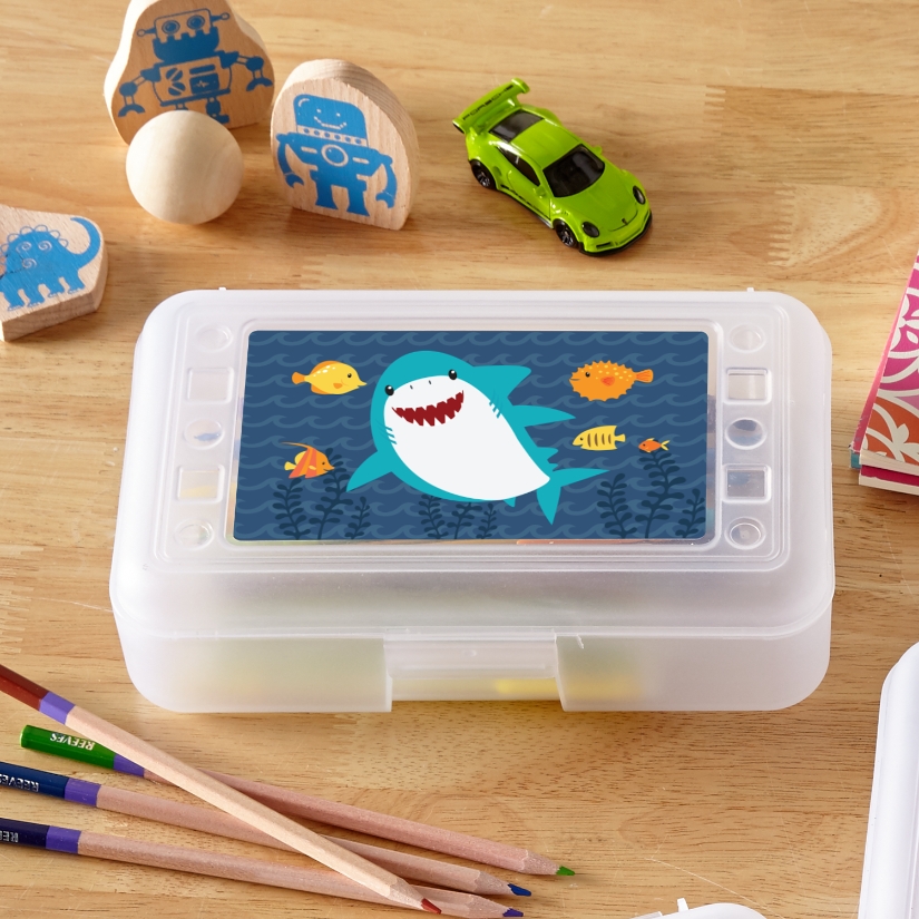 Fun Graphic Shark Pencil Case at Gifts.com