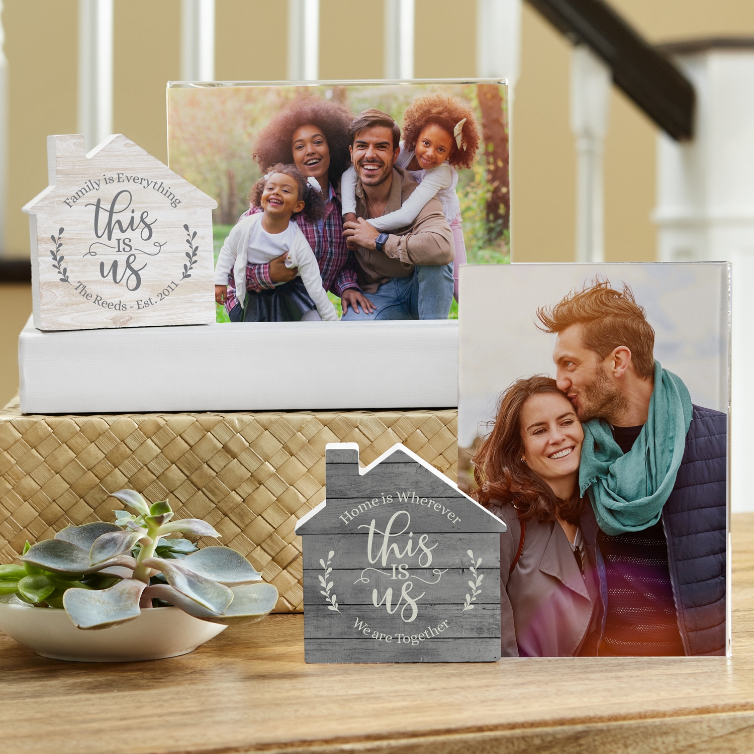 Rustic This Is Us Personalized Family House Frame at Gifts.com