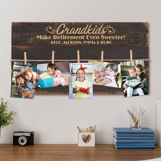 Grandkids Make Retirement Sweet Wood Pallet Wall Art | Personal Creations
