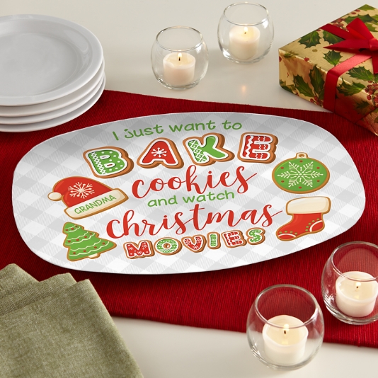 Bake Cookies and Watch Christmas Movies Platter | Personal Creations