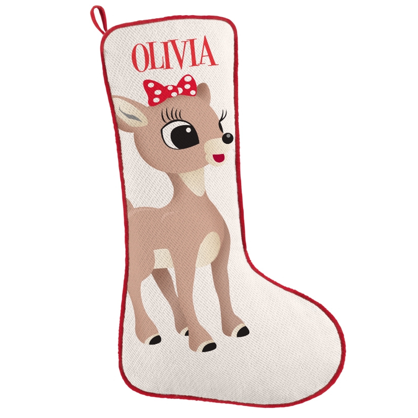 Rudolph® Big Face Character Stocking - Clarice™ at Gifts.com