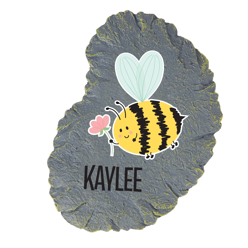 Reasons to Bee Happy Stepping Stone-SM-Pink at Gifts.com