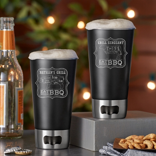 Eat Drink BBQ Bottle Opening Tumbler | Personal Creations