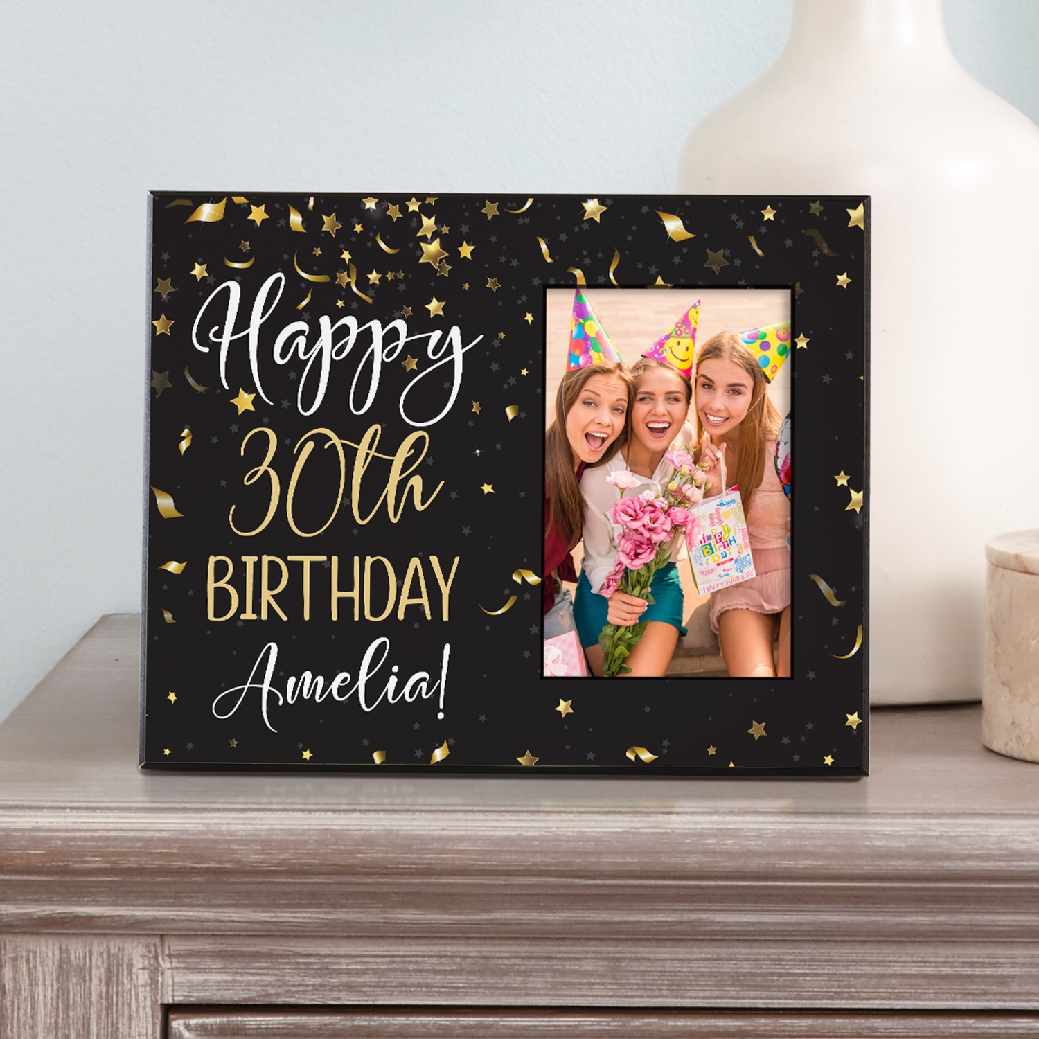 Festive Birthday Personalized Photo Frame at Gifts.com