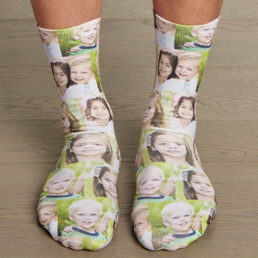 Custom Photo Collage Socks at Gifts.com