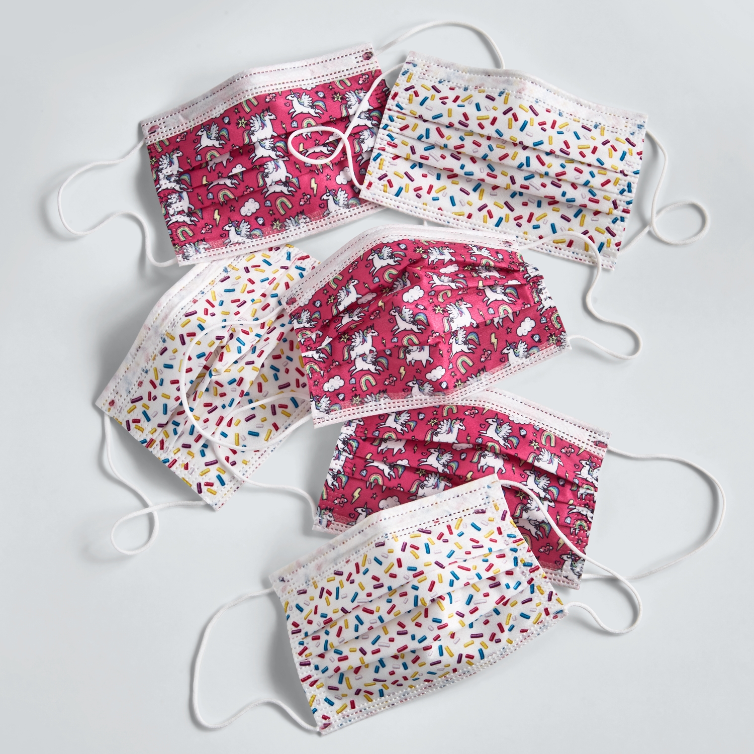 Children's Fun Print 6 Pack Personalized Disposable Face Masks ...