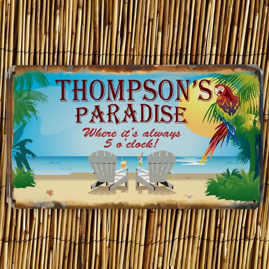 Paradise Metal Sign | Personal Creations