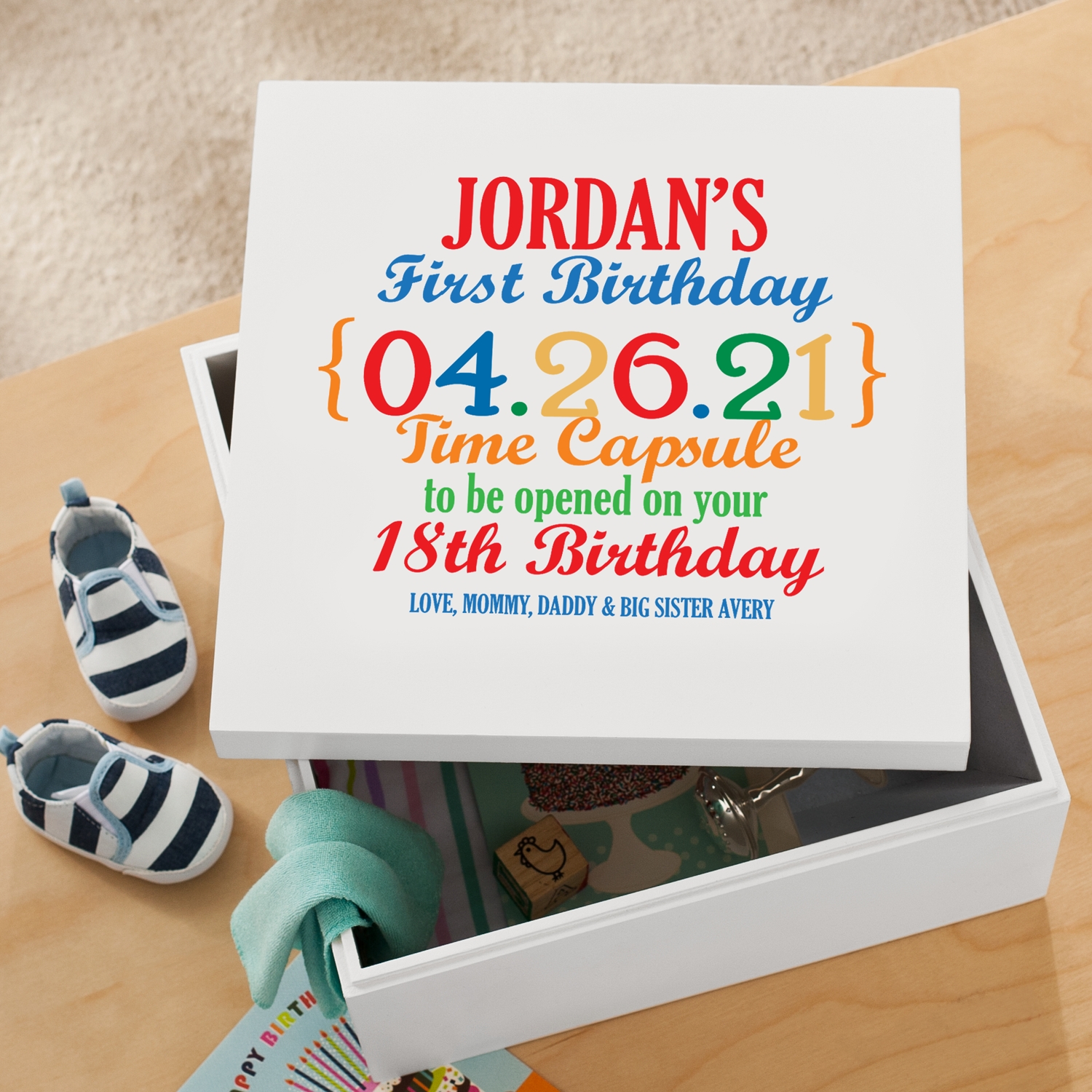 Precious Memories First Birthday Time Capsule | Personal Creations