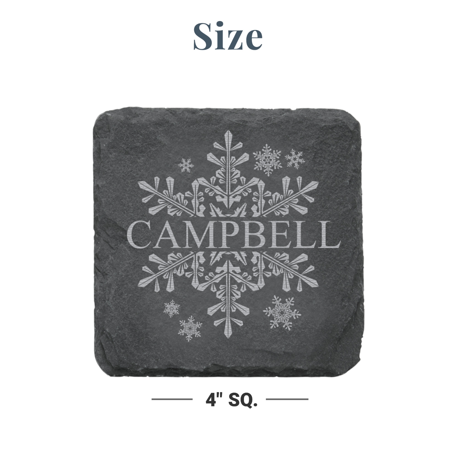 Elegant Snowflake Slate Coasters | Personal Creations