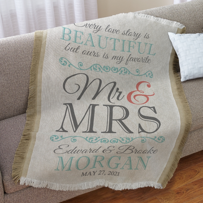 Every Love Story Wedding Throw | Personal Creations
