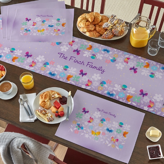 Spring Butterflies Table Runner & Placemats | Personal Creations