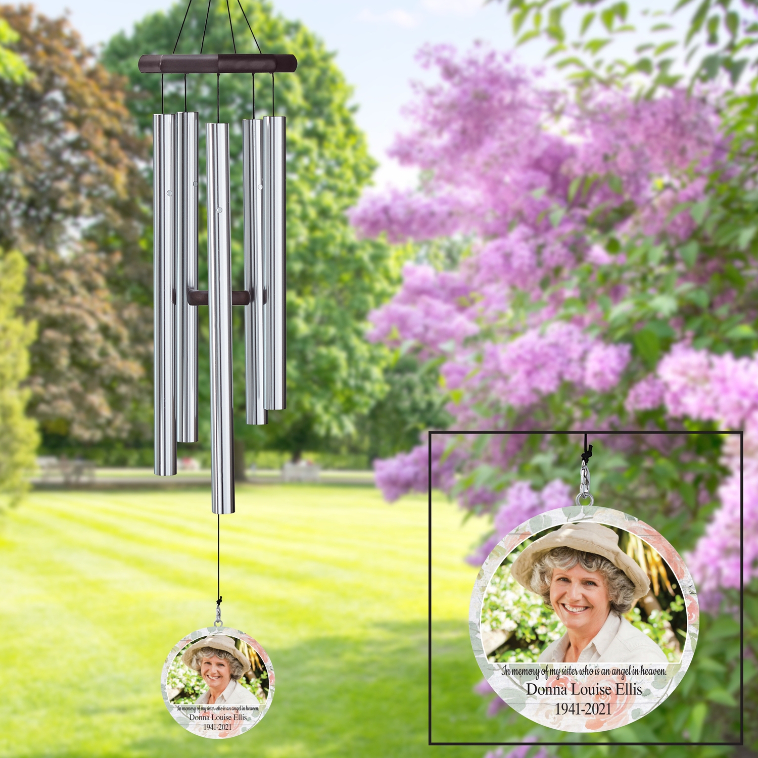 In Memory Photo Wind Chime Personal Creations